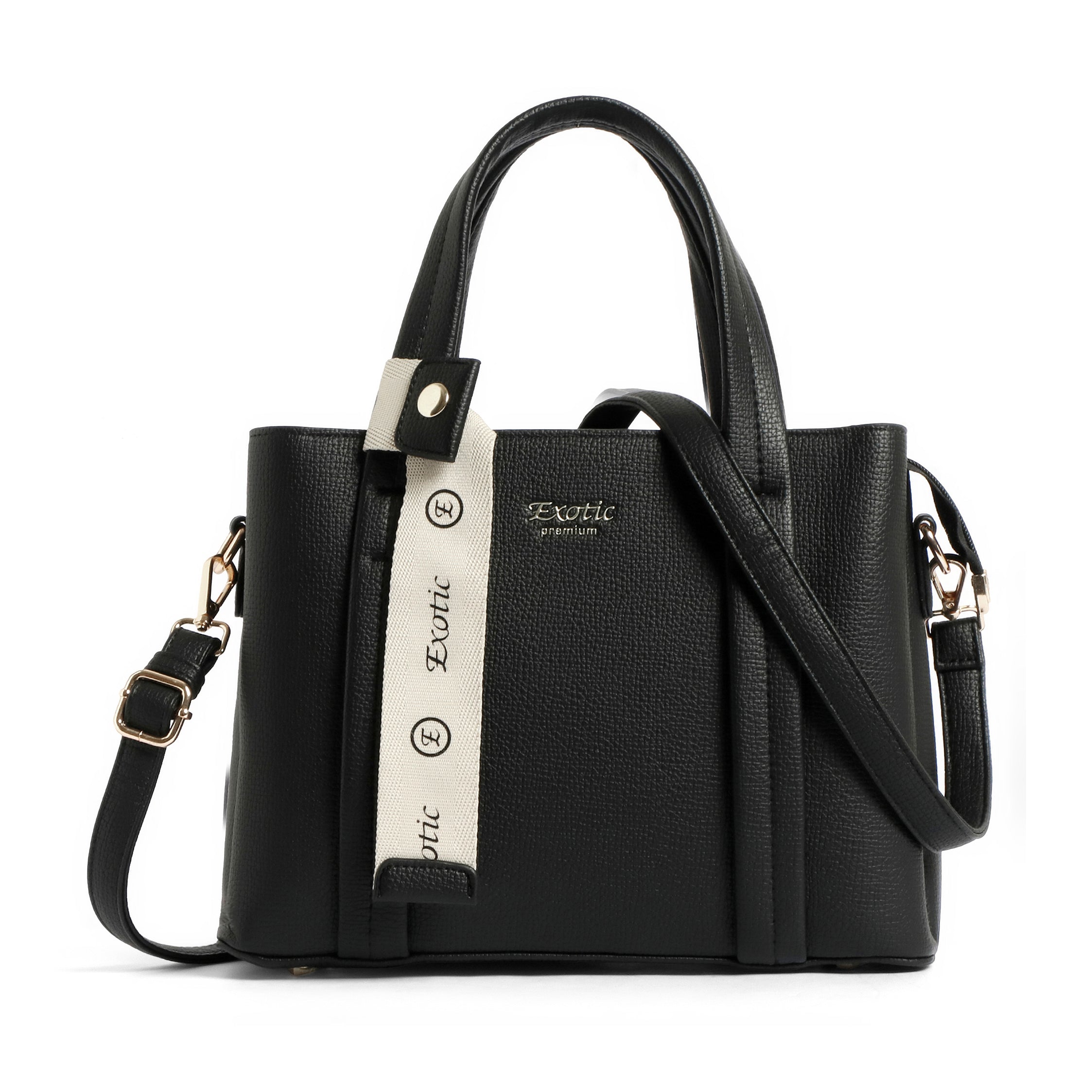 Exotic Black Structured Mini Tote – exoticstore